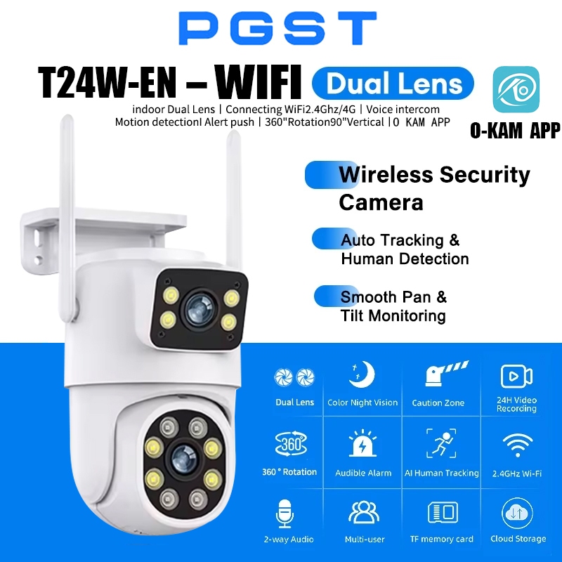 V380 pro 8MP Ultra HD Dual-Lens Security Camera with Auto Tracking Two ...