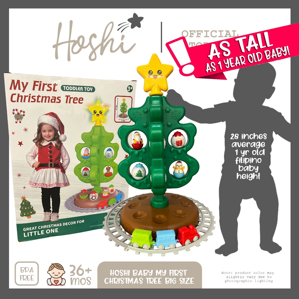 Hoshi Baby My First Christmas Tree Toy Set with Decor, Giant Size ...