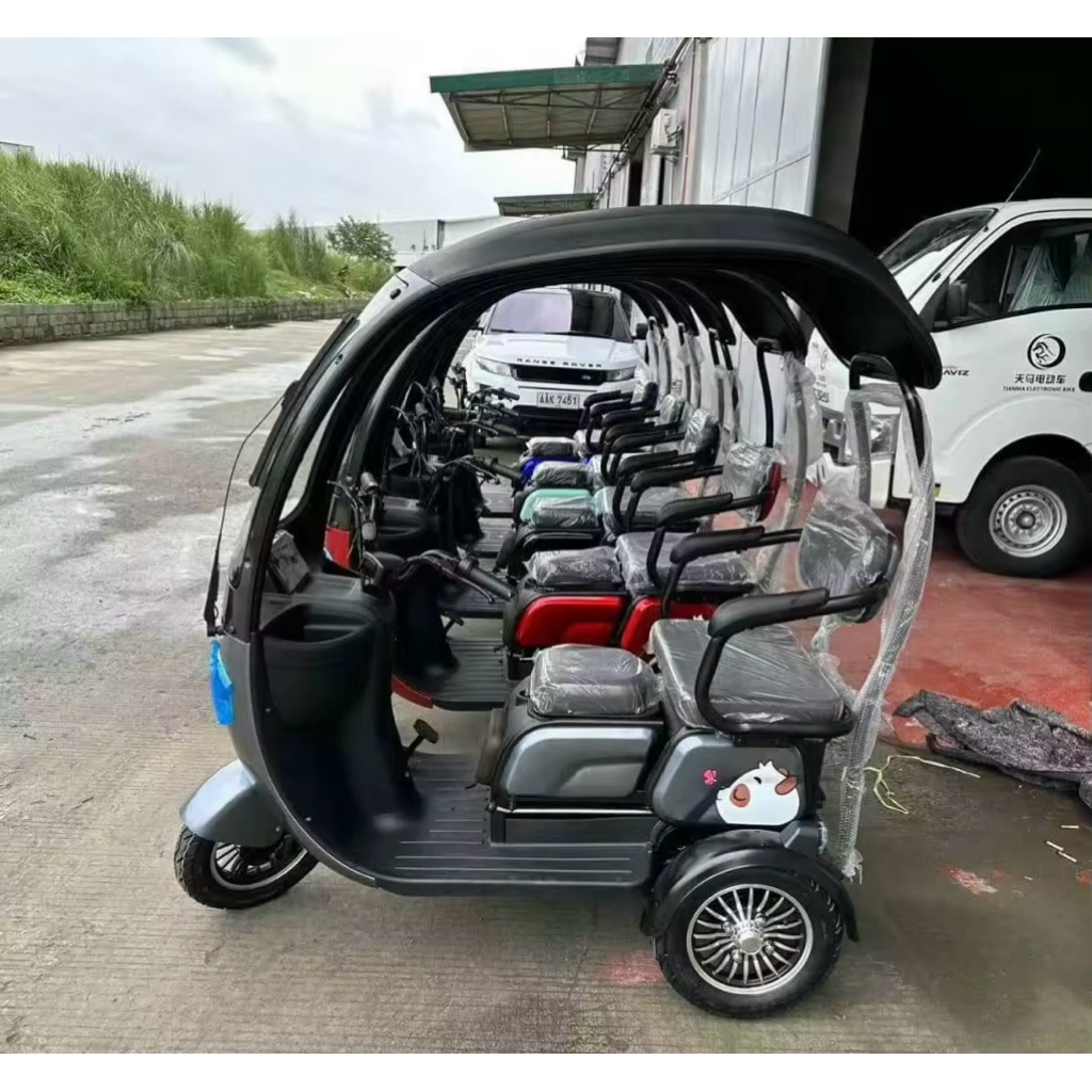 Electric Bike 3 Wheels Tricycles With Roof Electric Scooter ...