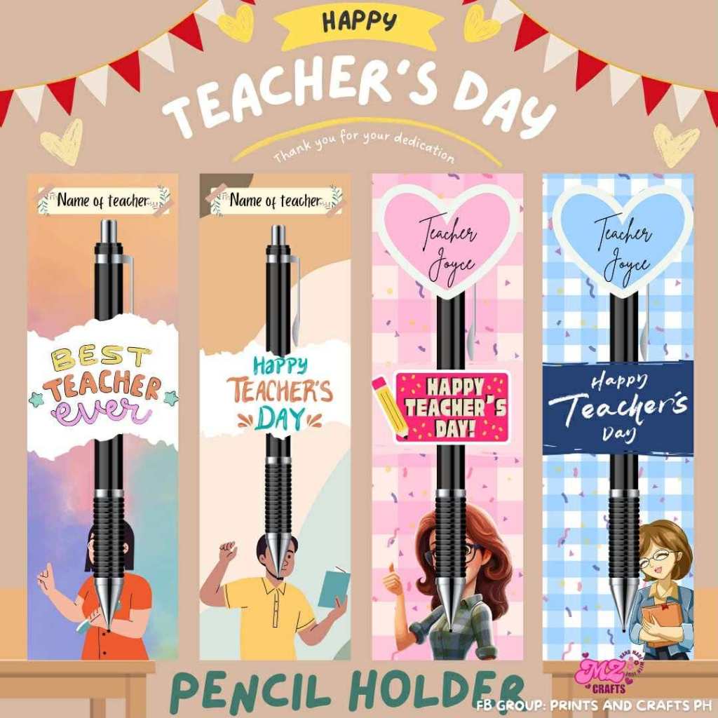 PEN SLEEVE WITH PLASTIC AND PEN - TEACHERS DAY GIFT IDEAS | Shopee ...