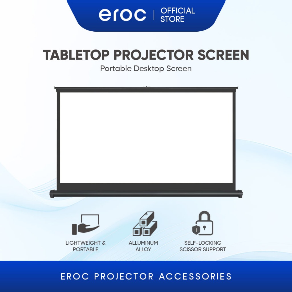 [NEW] Eroc 50 inches Portable Projection Screen with Stand Table Top ...