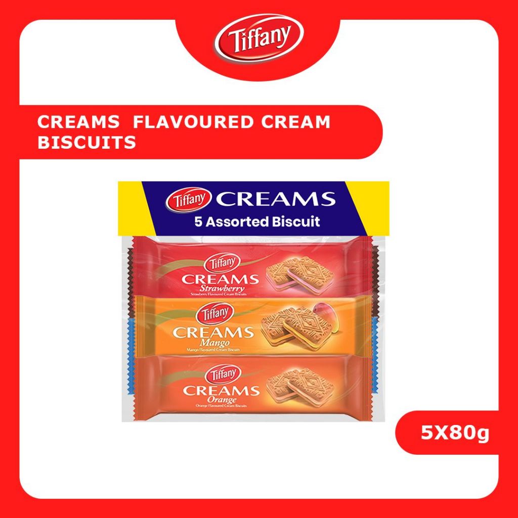 Tiffany Creams Assorted Flavoured Cream Biscuits 80g -Baon Pack Bundle ...