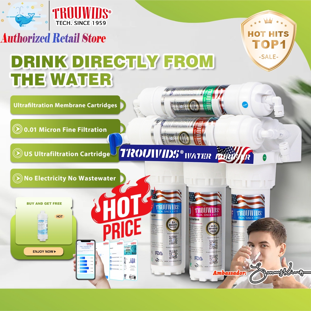 TROUWIDS Premium Water Filter Purifier 6 Stages Water Purifier System ...