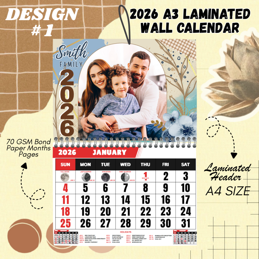 2026 Wall Calendar Personalized | Shopee Philippines