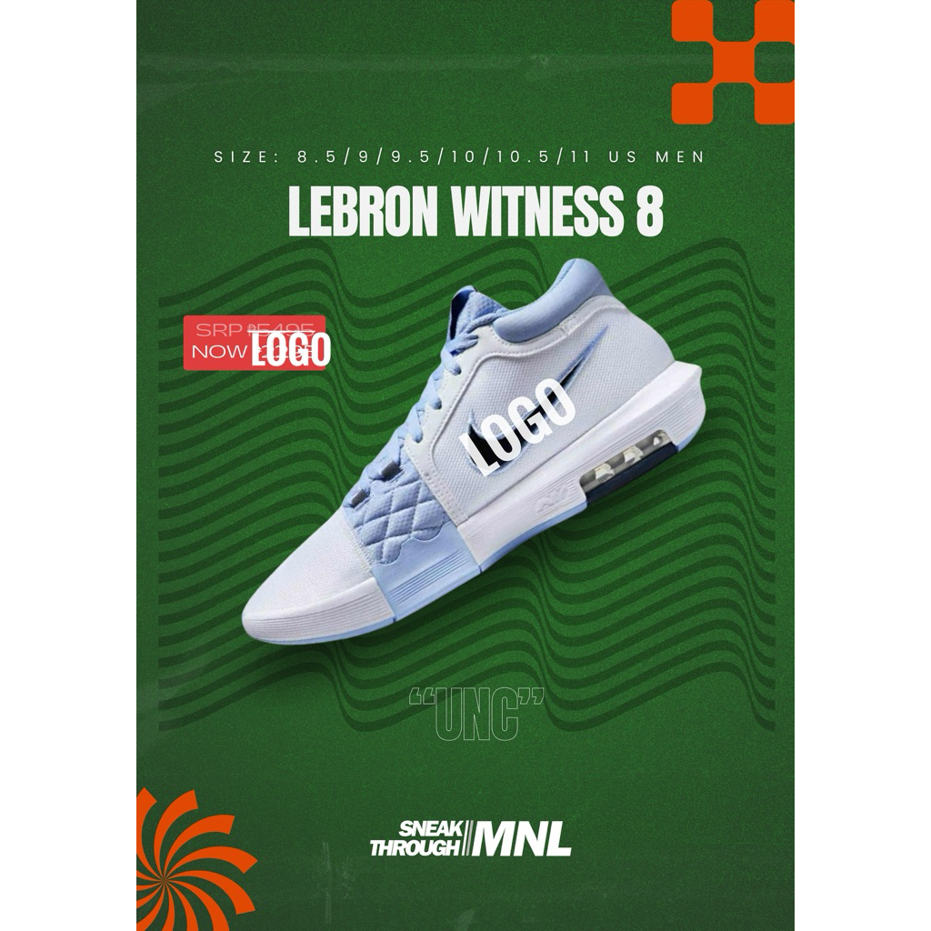 Original Lebron Witness 8 "UNC" | Shopee Philippines