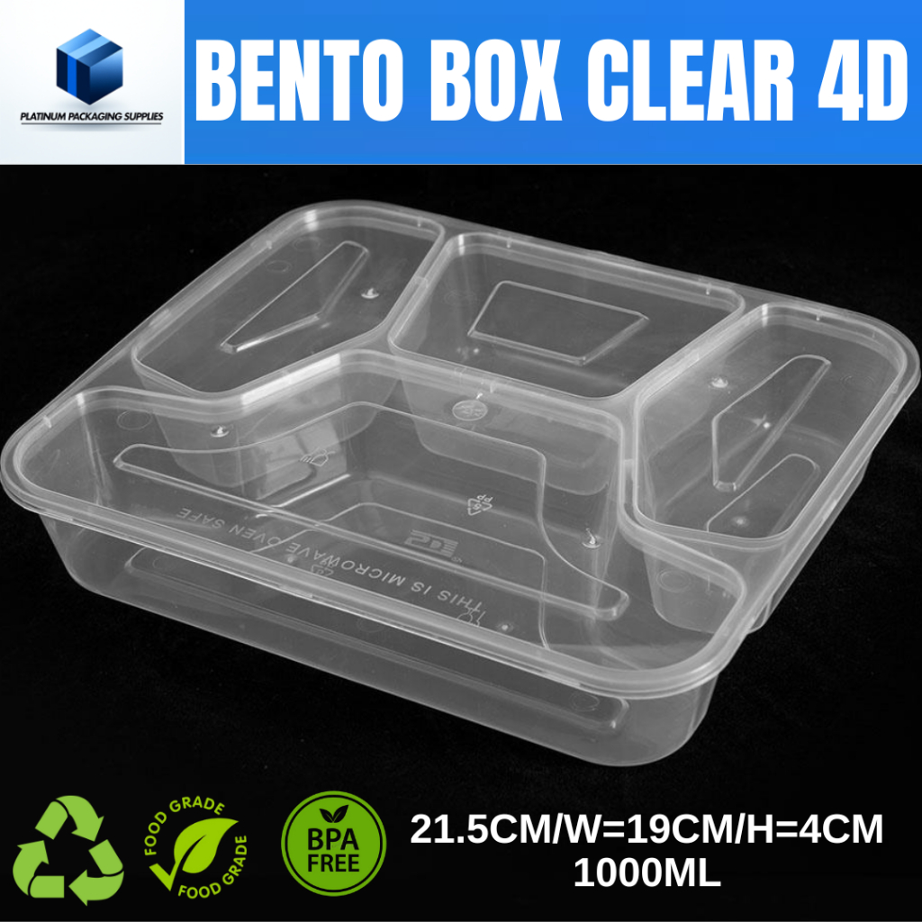 Platinum Bento Box Rectangle 3D 4D Environmentally Friendly ...