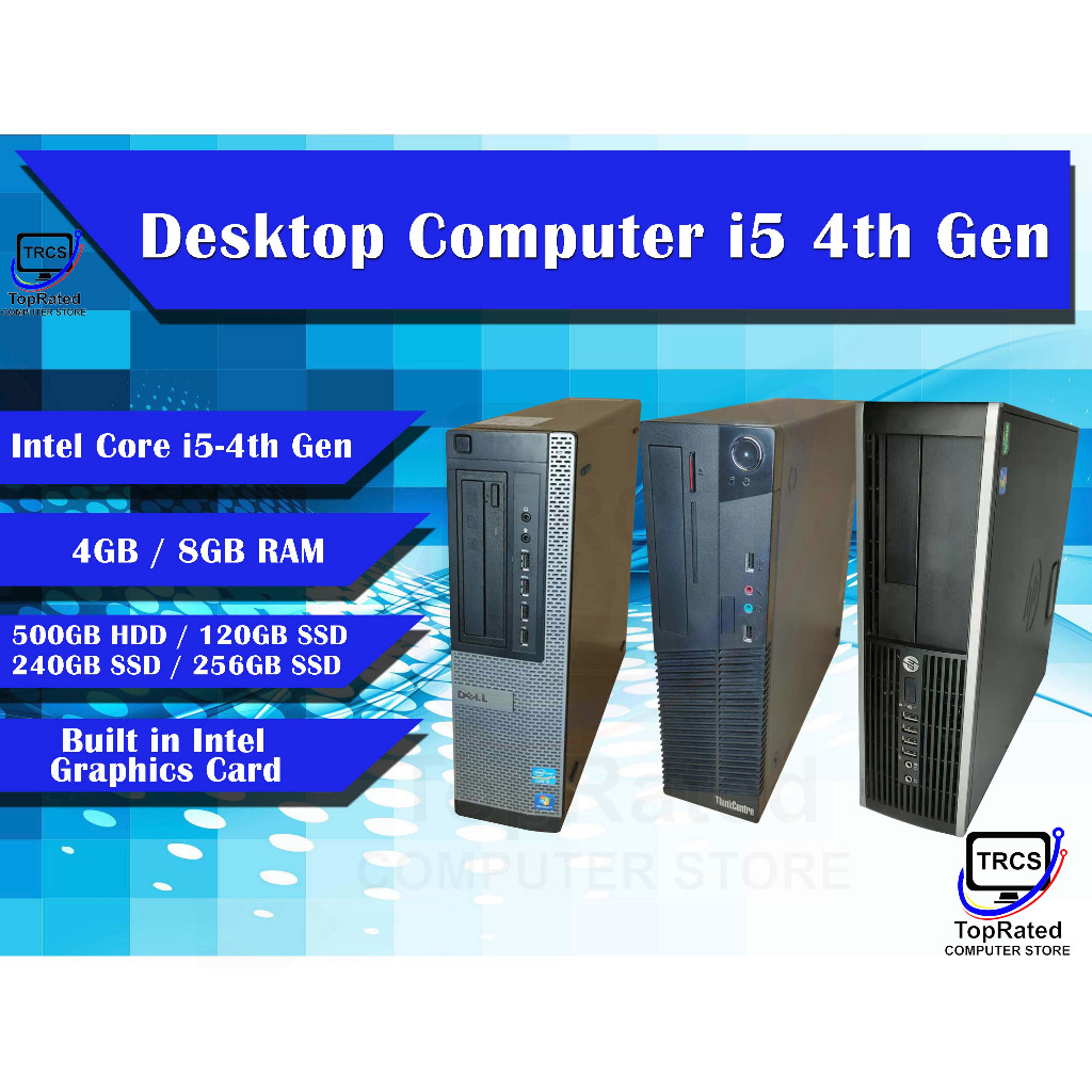 Desktop Computer Slim type (Branded) Intel Core i5 4th Gen 4GB / 8GB ...