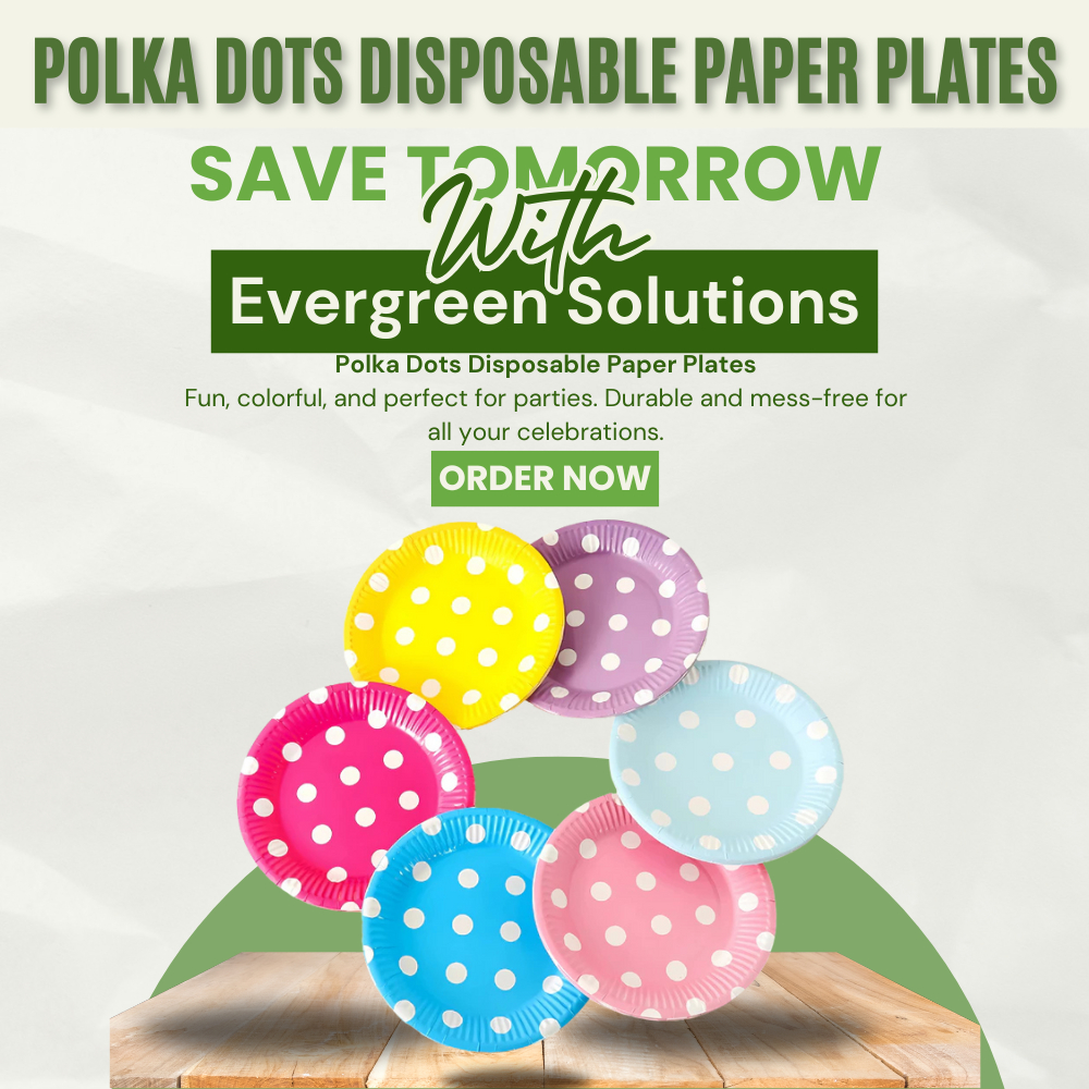 30pcs Colorful 7inches polka dot paper plates, disposable and sturdy ...