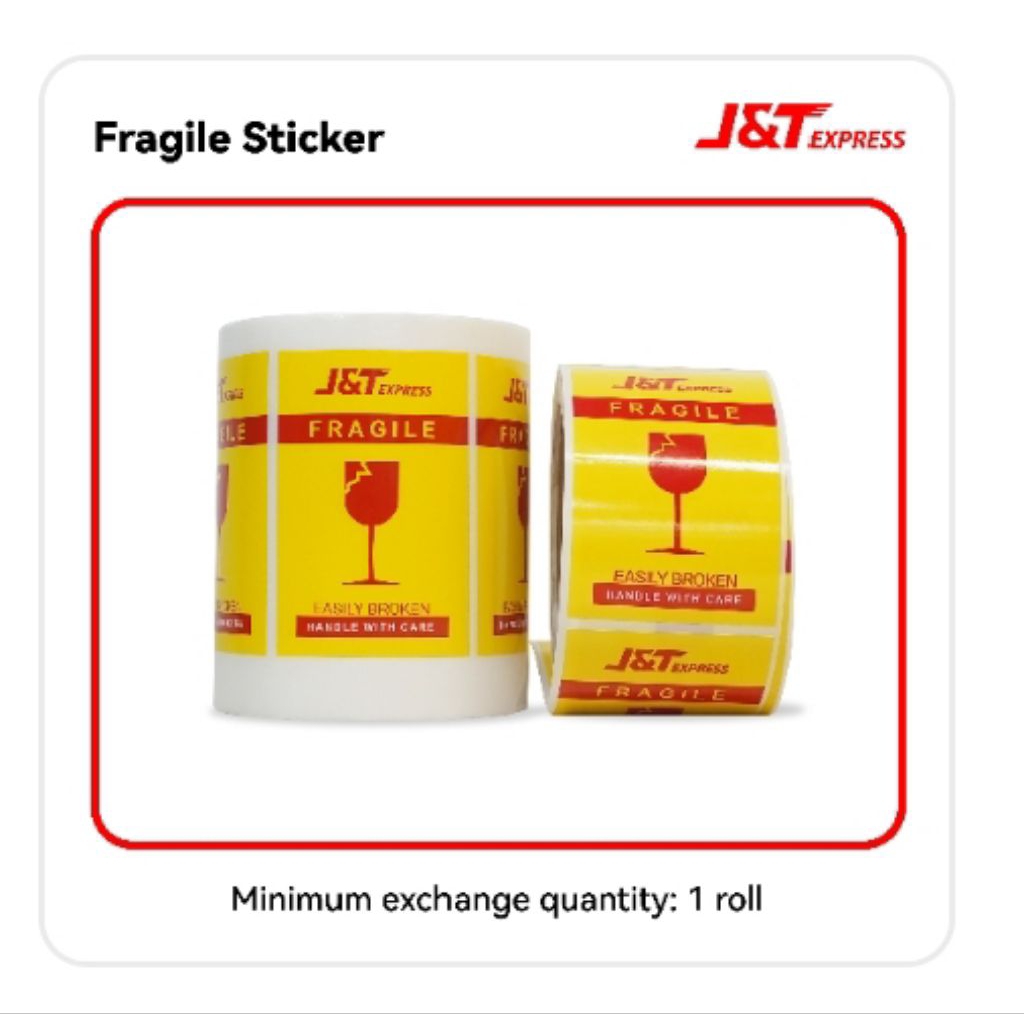 PER ROLL JNT Fragile Sticker (500pcs) | Shopee Philippines