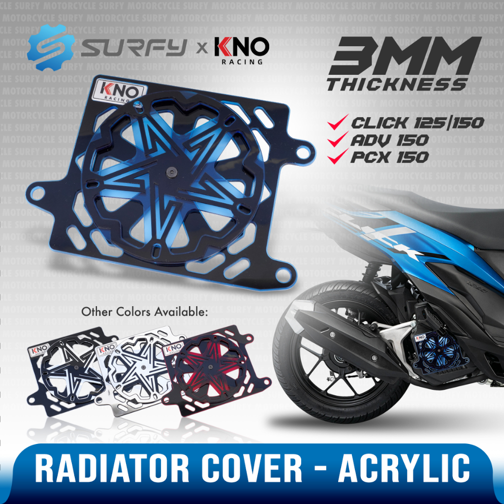 KNO Star Spinner Radiator Cover for Click 125i/150i ADV 150 PCX 150 3mm ...