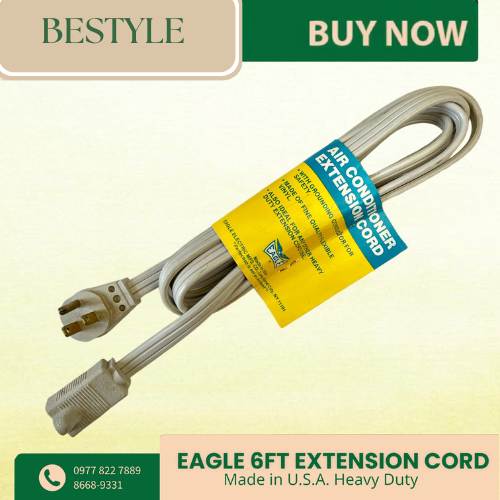 Eagle 6ft Extension Cord – Heavy Duty Aircon Grade | Made in U.S.A ...