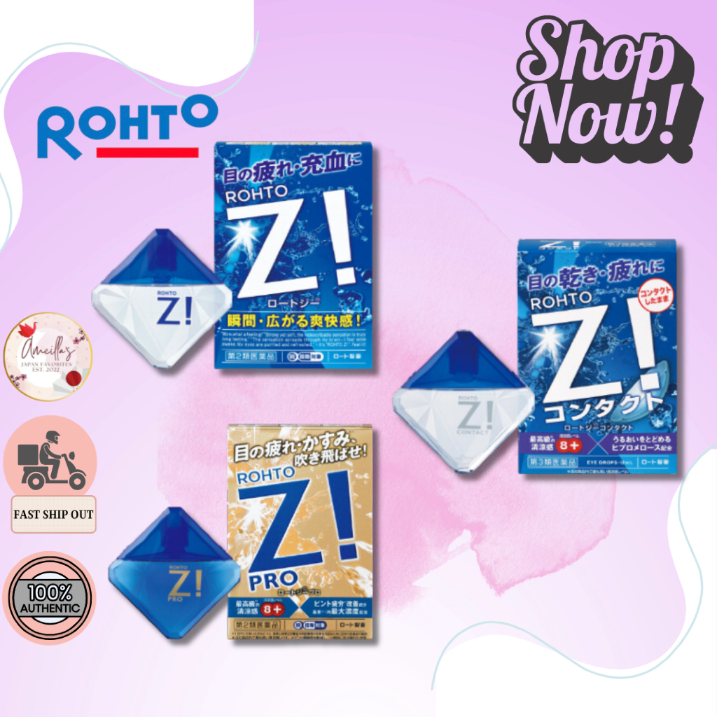 Rohto Z! Eyedrops Regular | Contact | Pro 12ml | Shopee Philippines