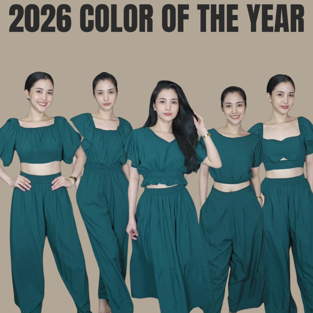 2026 Color of the Year Transformative Teal Emerald Green Dresses Set ...