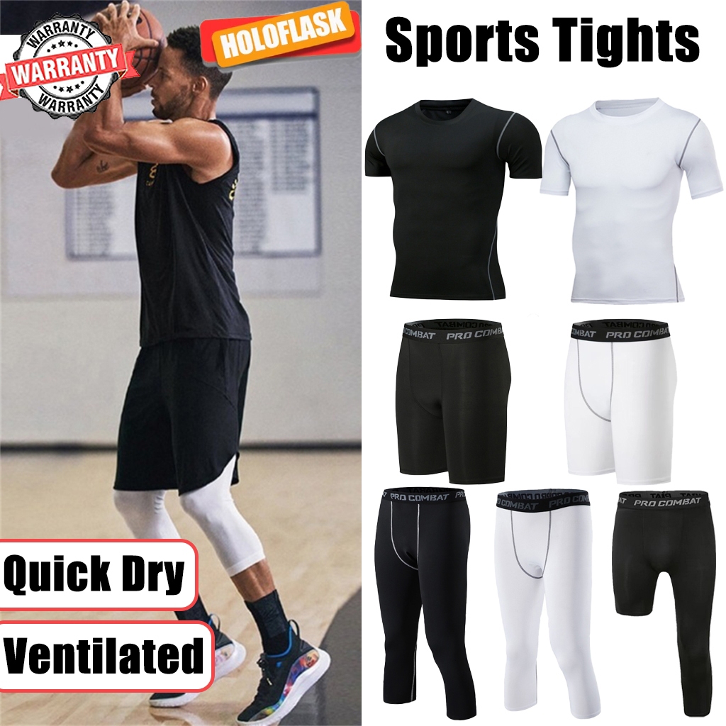 Capri pants Basketball Men's Sports Leggings Compression Tights Pants 3 ...