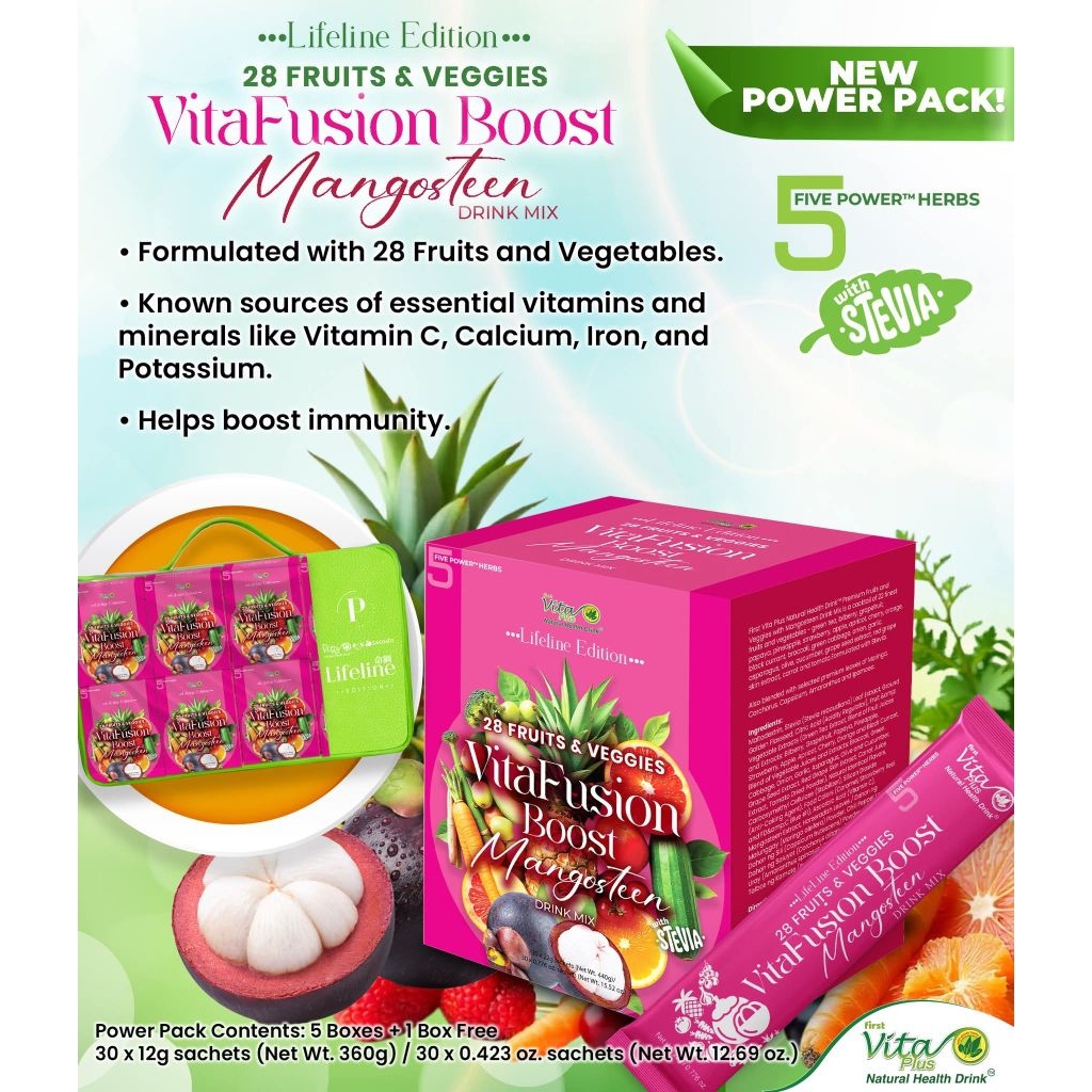 VITA FUSION BOOST MANGOSTEEN FIRSTVITAPLUS - 30 SACHETS (IMMUNITY ...