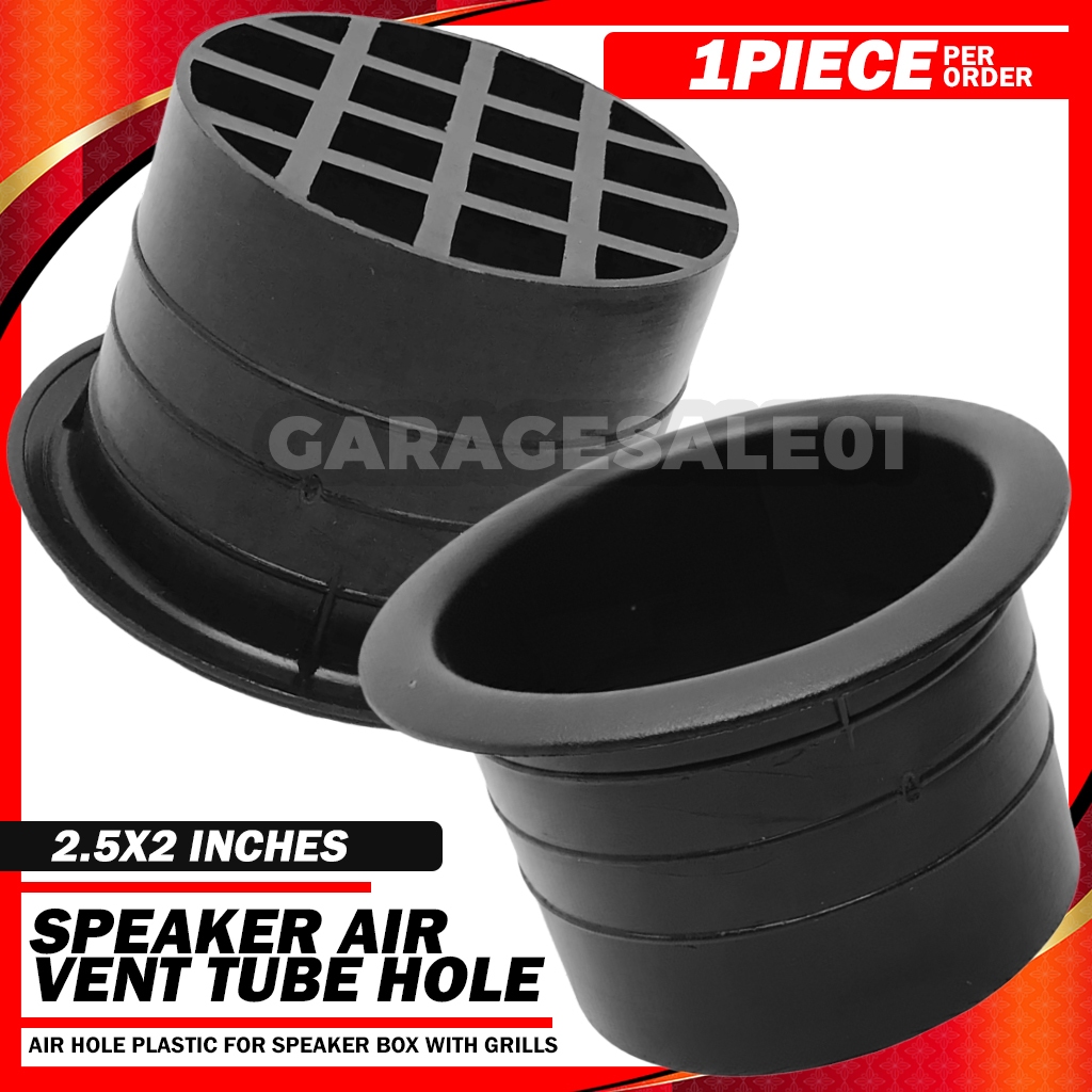 GS 2.5"x2.5" Speaker Air Vent Tube with Grill – Plastic Air Hole Port ...