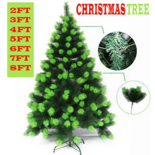 Christmas Tree 4ft 5ft 6ft 7ft 8ft 2 Color Green Tree White Tree ...