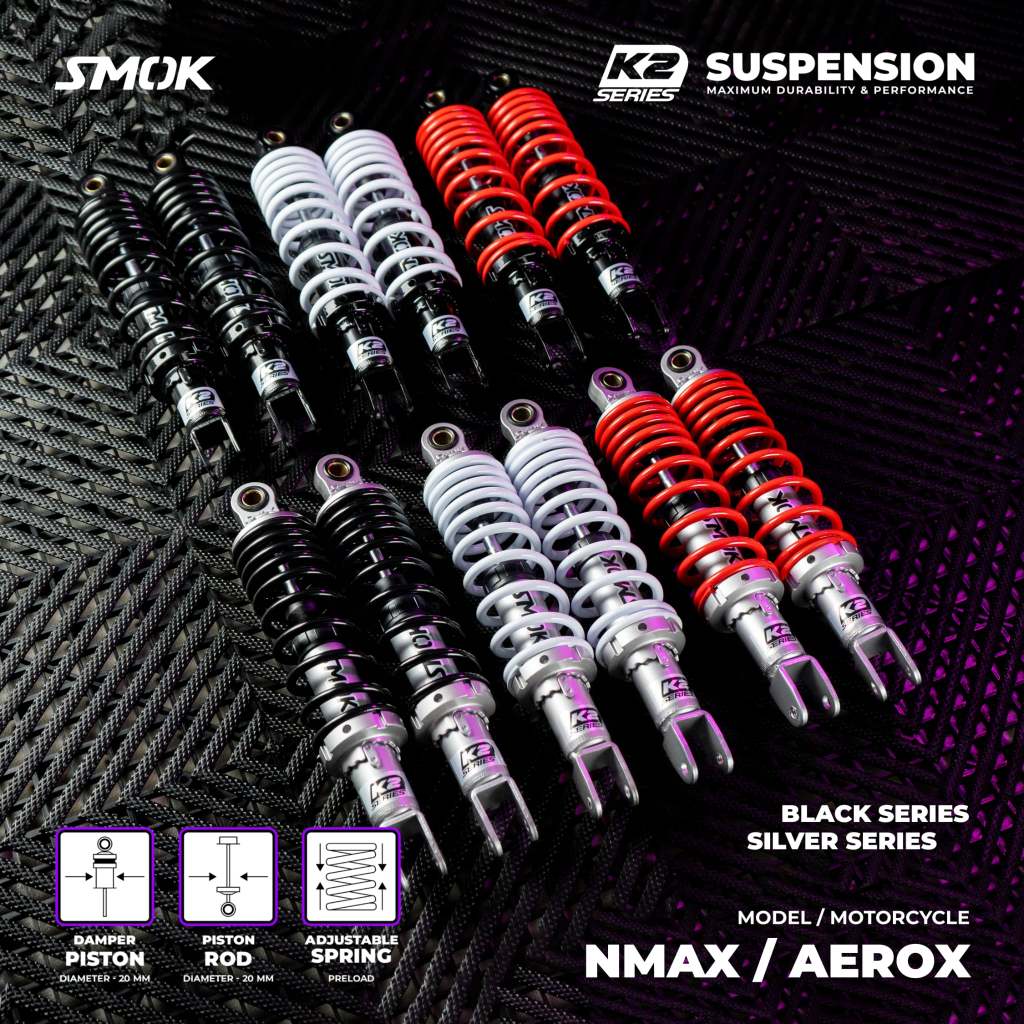SMOK K2 SERIES DUAL SHOCK 305MM FOR NMAX/AEROX VERSION 1 & VERSION 2 ...