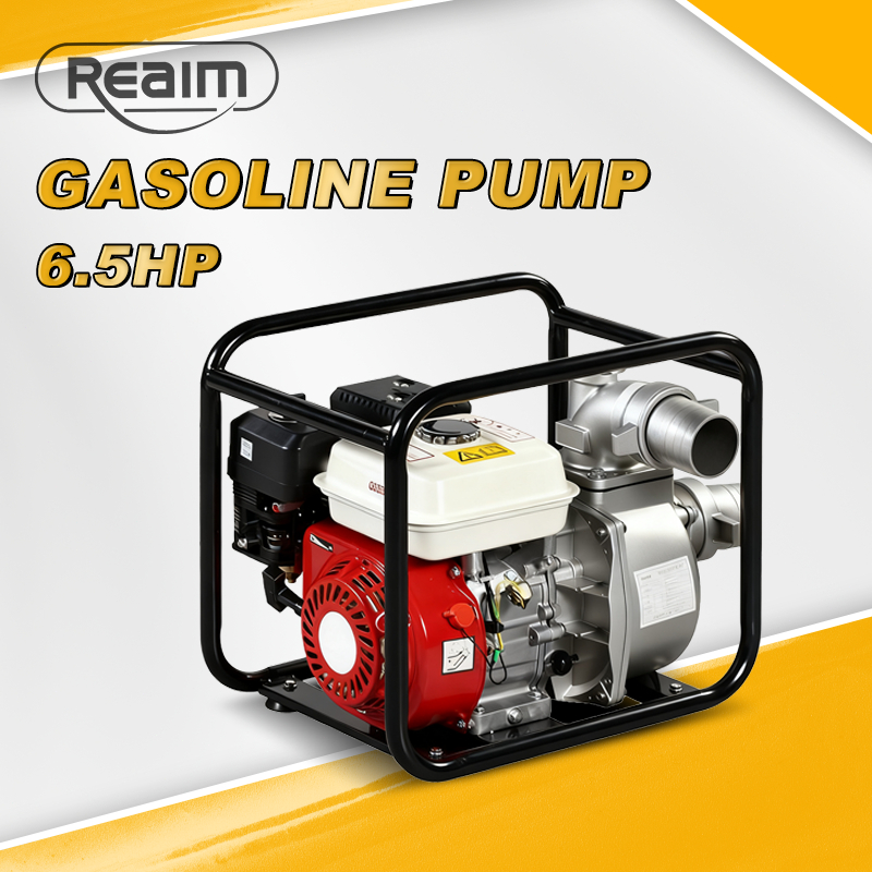 REAIM Gasoline Pump Heavy Duty For Flood 6.5HP High Engine Power Water ...