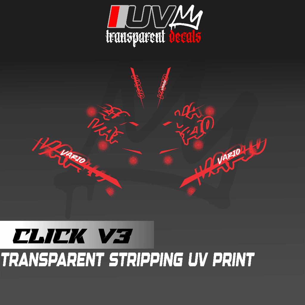 transparent click 125 v3/v4 indo vario name decals | Shopee Philippines
