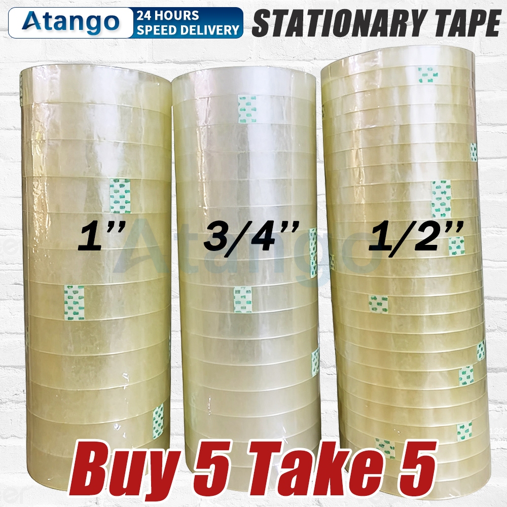 10PCS Clear Tapes With Different Sizes 1/2'' 3/4'' 1'' Transparent Tape ...