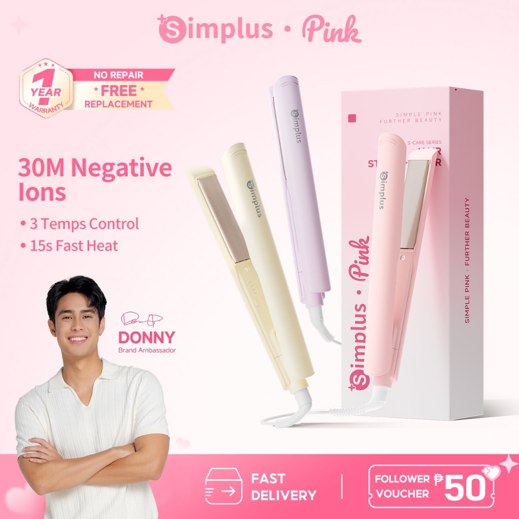 Simplus Hair Straightener 2-in-1 Curler – Argan Oil Ceramic, 30M ...