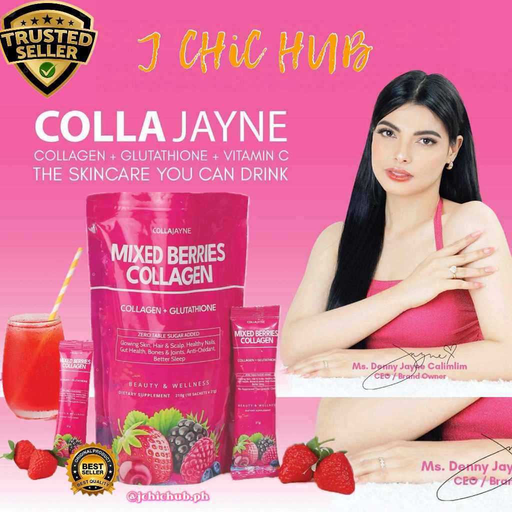 CollaJayne Mixed Berries Juice (Glutathione + Collagen) | Shopee ...