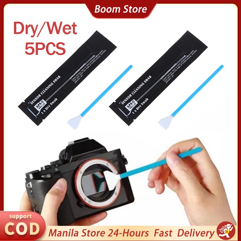 5pcs Dry/Wet Camera Lens Sensor Cleaning Swab 16MM APS-C Sensors ...