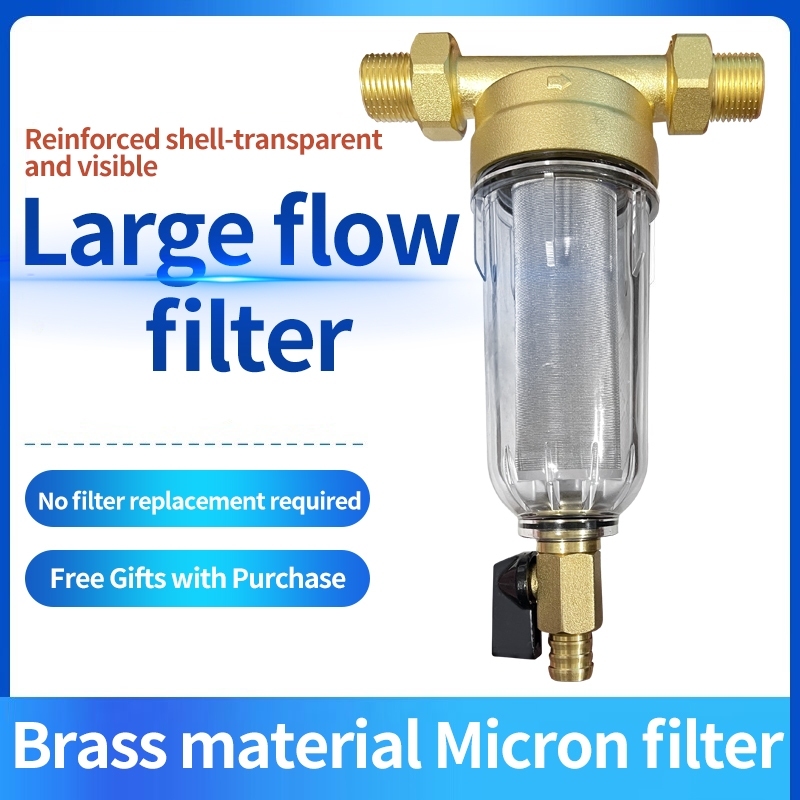 40 Micron Spin-On Sediment Filter, Reusable Whole House Sediment Filter ...