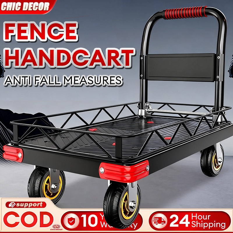 Trolley Cart Heavy Duty Fence style Foldable Portable Push Cart ...