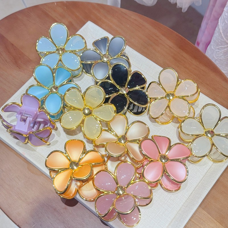 8CM New Arrival Plumeria Flower Hair Clamp Hair Clips For Ladies Hair ...