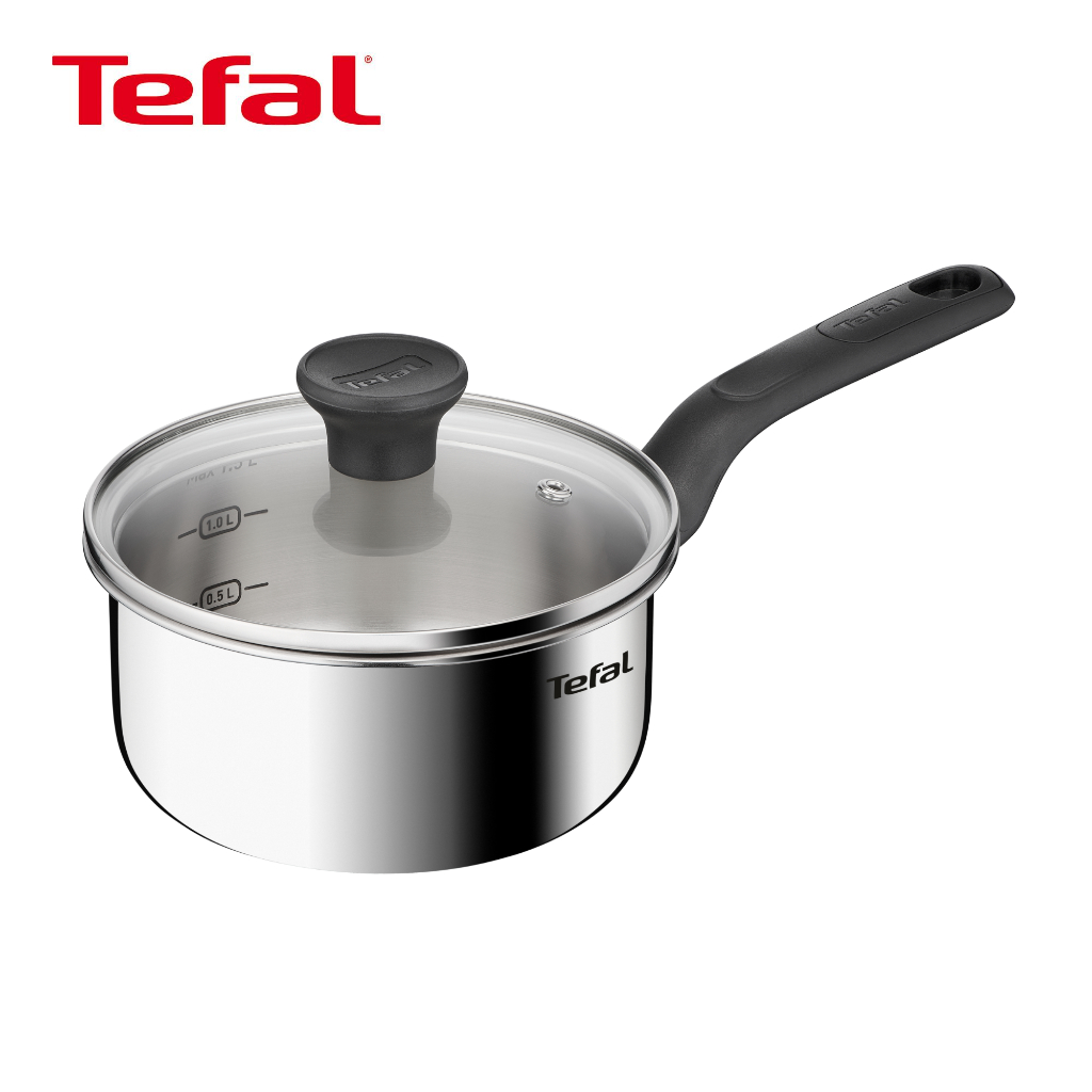 Tefal Starter Saucepan 16cm with Lid, Stainless Steel, No.1 Cookware ...