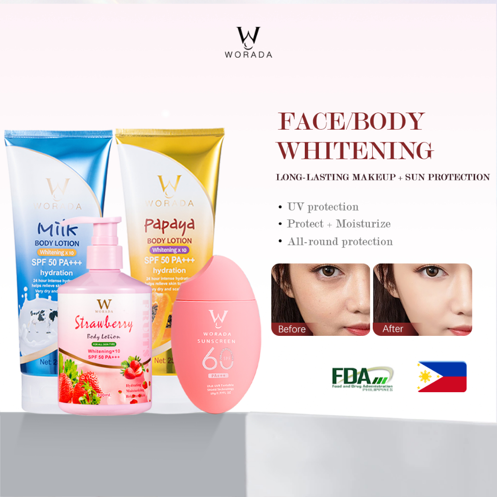 [FDA Approval]WORADA SPF60+++ Whitening Sunscreen + 7 Days Whitening ...