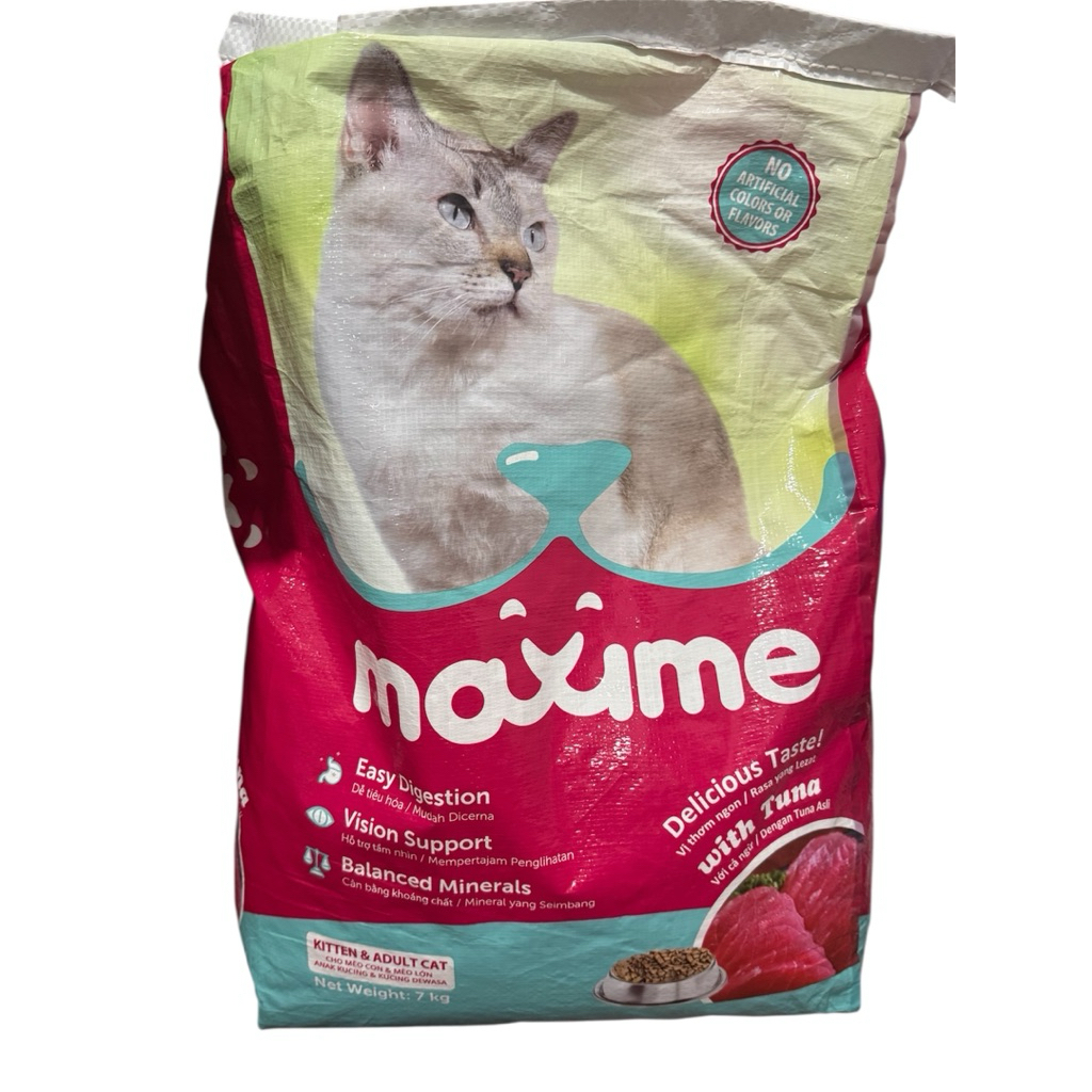 Maxime Cat dry food Kitten & Adult 7kg - Tuna and Salmon | Shopee ...