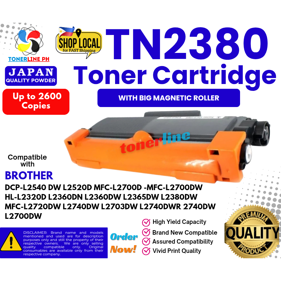 Tn2380 TN660+ DR2355 Toner Cartridge Compatible High Yield with Big ...