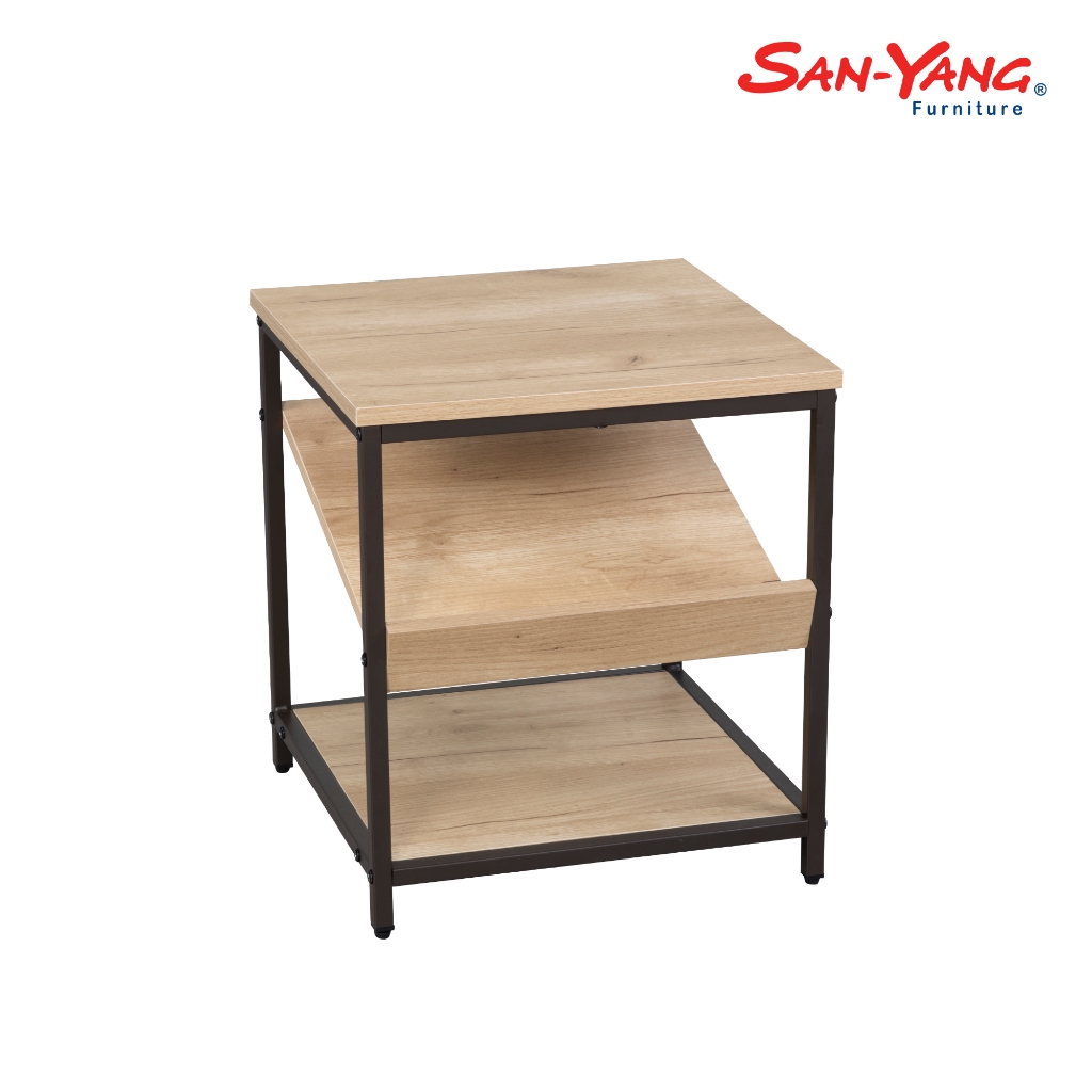 San-Yang Furniture Side Table Oak and Dark Brown 201283 | Shopee ...