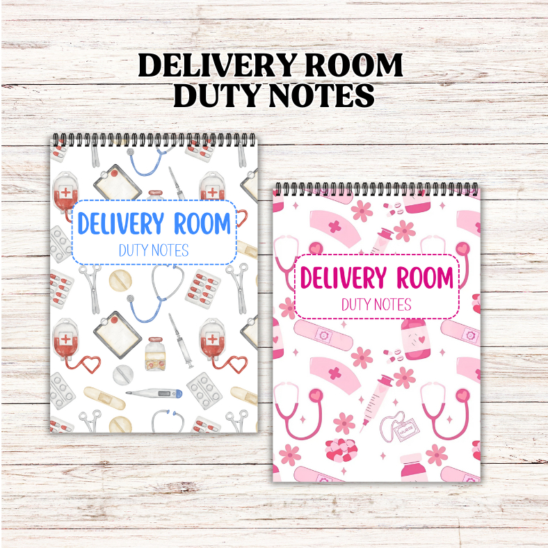 A&J Delivery Room Duty Notes Medical Students Nursing Mini Notebook ...