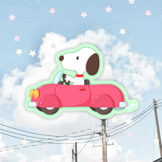 snoopy driving waterproof sticker | Shopee Philippines