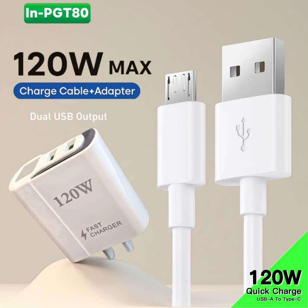 PG-T80 Infinix Fast Charge 2USB Ports Adapter Quick Charger For Android ...