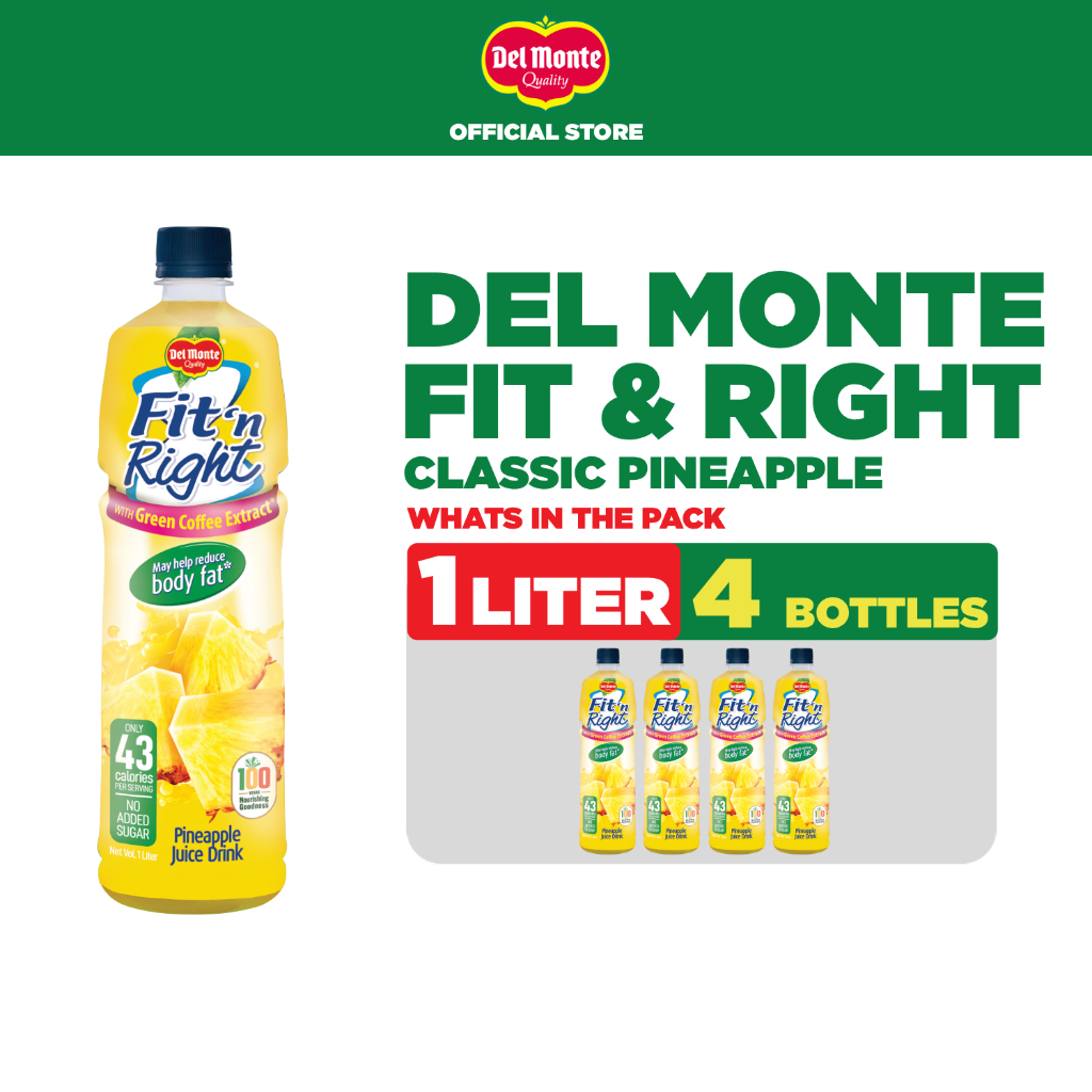 Del Monte Fit 'n Right Classic Pineapple Juice Drink - Group Workout ...