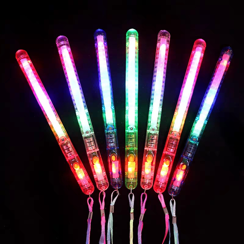 12pcs Colorful Transparent Flash Stick Large Fluorescent Stick Concert ...