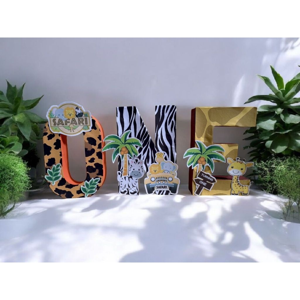 Safari theme 6 inches letter/number standee | Shopee Philippines