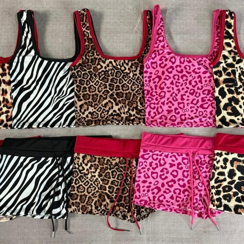 TANK ANIMAL PRINTS TERNO COTTON SPANDEX | Shopee Philippines