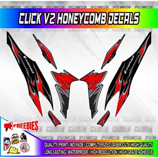 CLICK V2 HONEYCOMB DECALS HD PRINT ( MORE COLORS AVAILABLE ) | Shopee ...