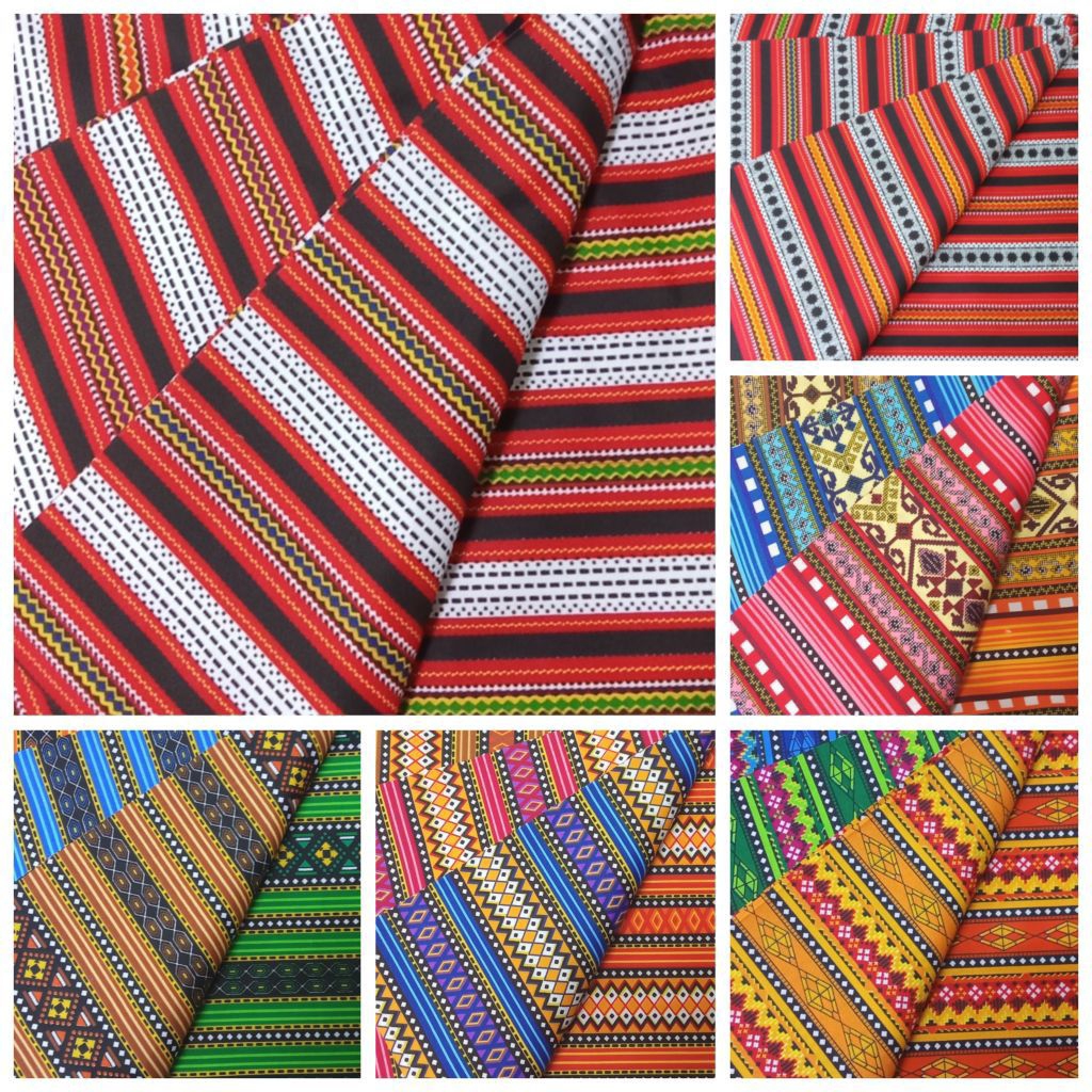 CHINESE COTTON TRIBAL, ETHNIC,FLOWER DESIGN(SOLD PER YARD)36' WIDTH ...