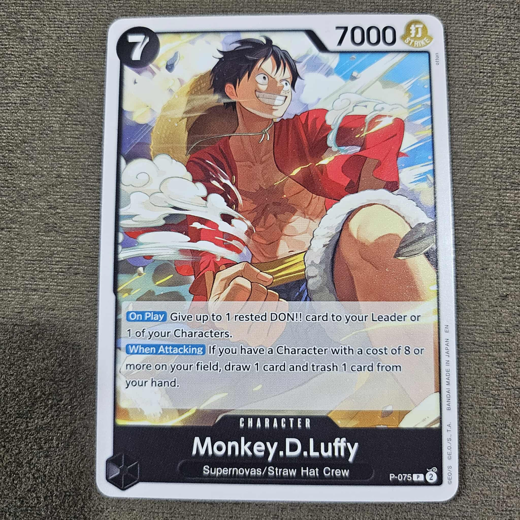 One piece TCG ENGLISH REPRINTS PROMO Cards PRB02 BLACK CARD P-075 ...