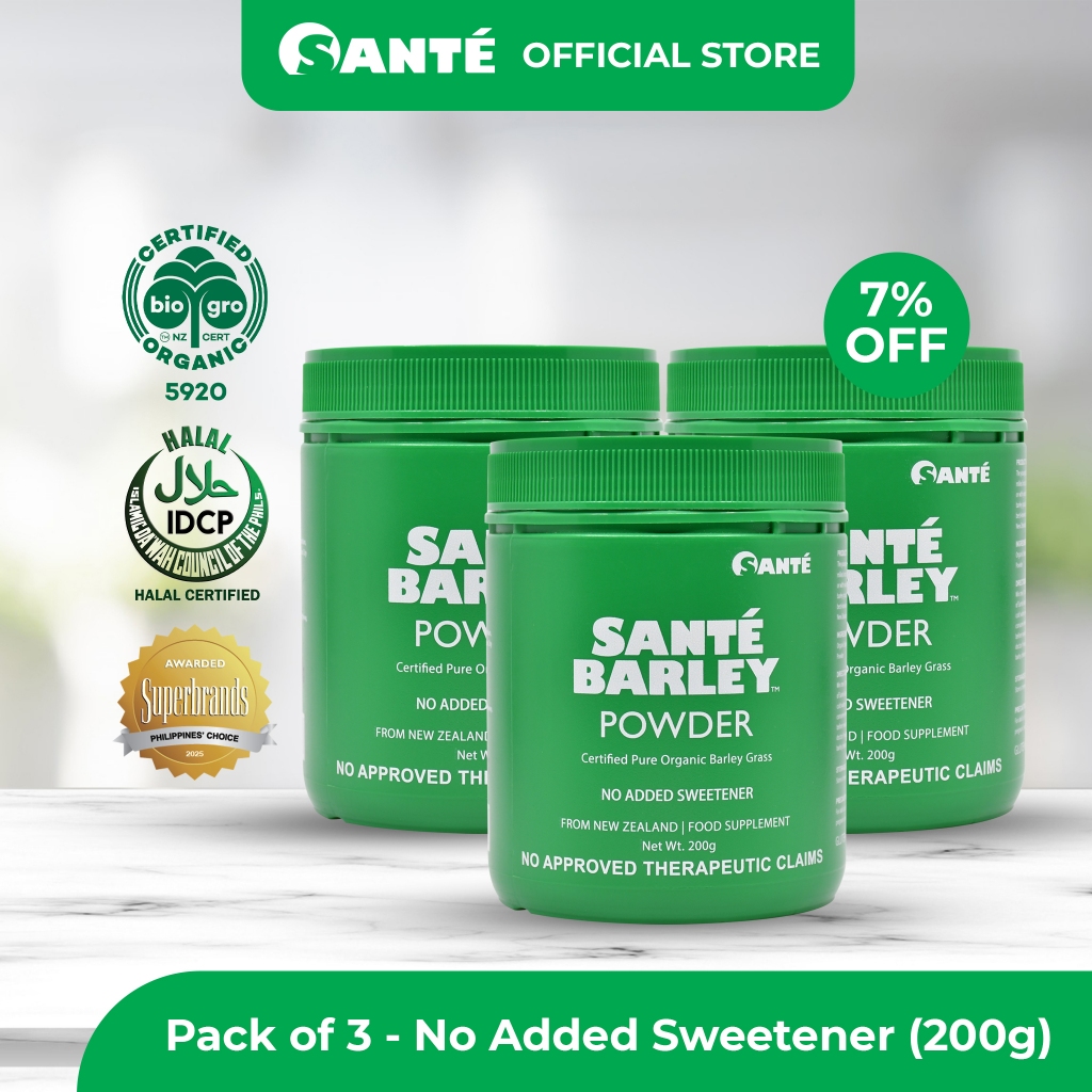 Santé Barley 200g Canister (No Added Sweetener) (Pack of 3) | Certified ...