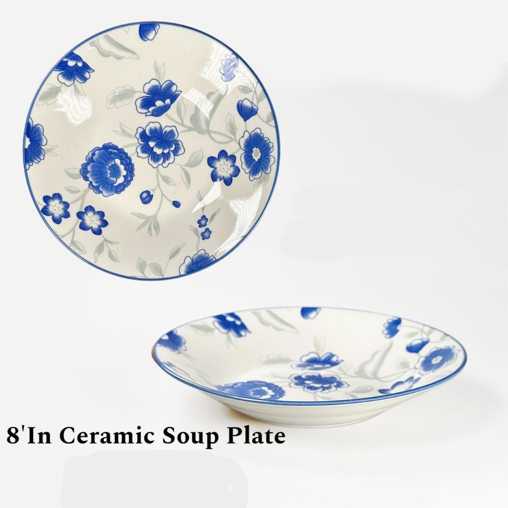 8" Soup Deep Pasta Plate Ceramics | Shopee Philippines
