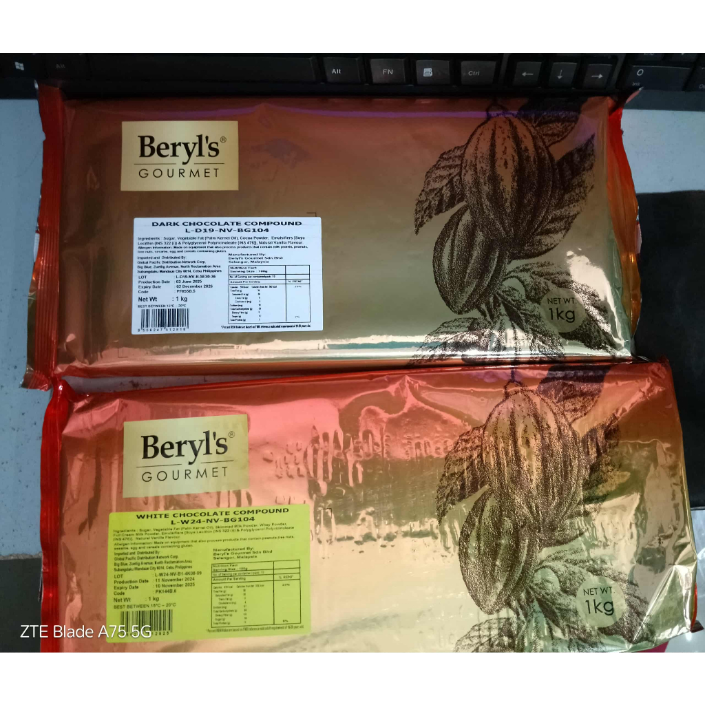 BERYL'S GOURMET CHOCOLATE COMPOUND BAR 1KG. | Shopee Philippines