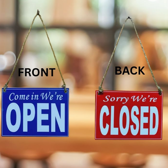 OPEN CLOSE SIGNAGES LAMINATED | Shopee Philippines